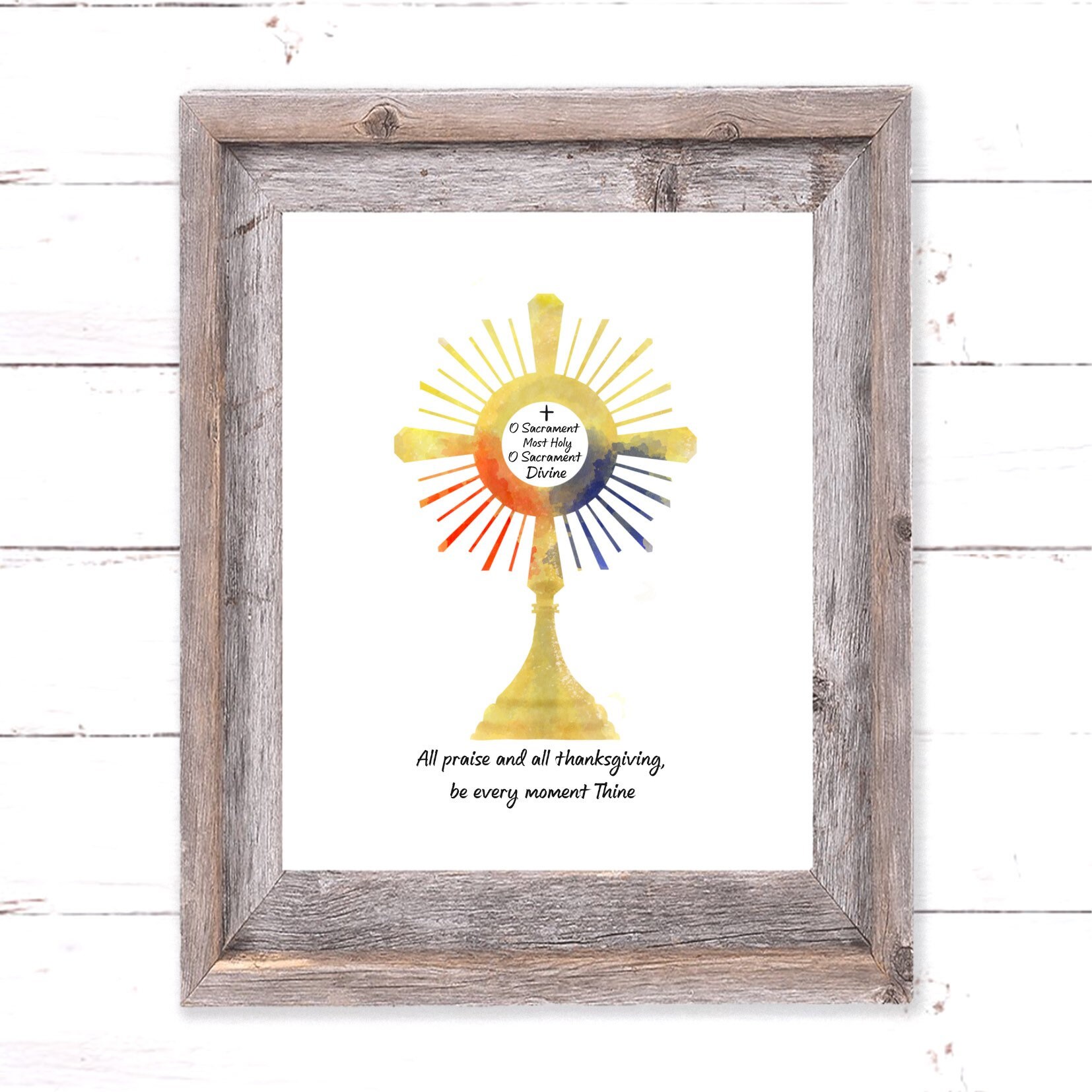 Monstrance Print Adoration Art First Communion Gift O - Etsy