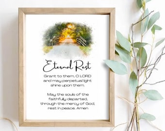 Eternal Rest Prayer Card - Etsy