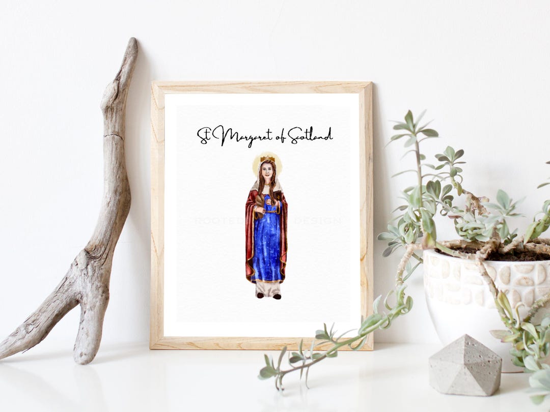 St Margaret of Scotland | Saint Painting | Catholic Watercolor ...