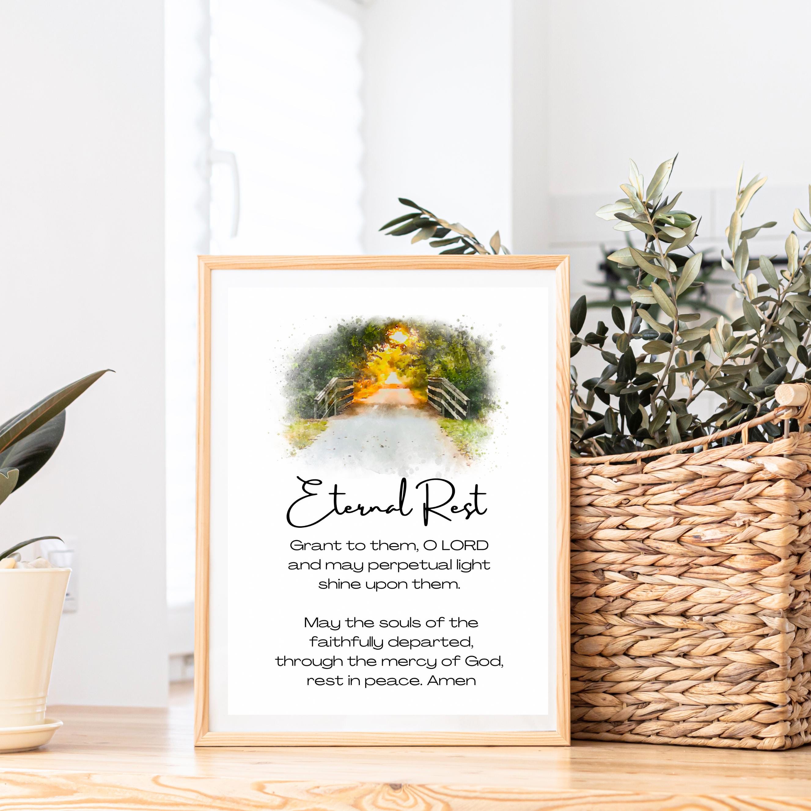 Eternal Rest Prayer Art | Catholic Prayer Print | Catholic Funeral ...