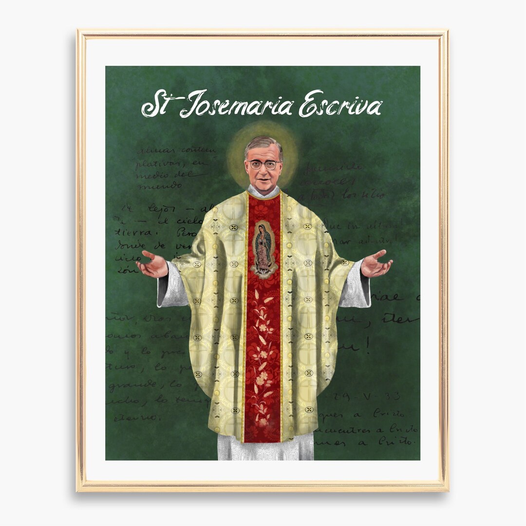 St Josemaria Escriva Fine Art Print | Saint Art | Catholic Painting ...