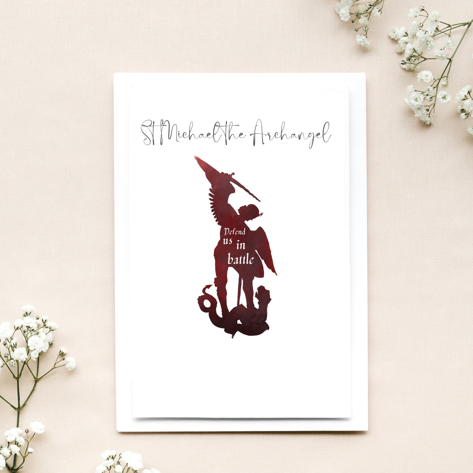 5 Pack St Michael Cards With Envelopes - Etsy