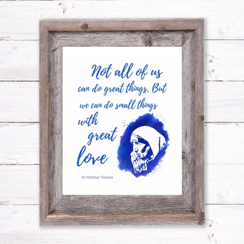 St. Mother Teresa of Calcutta B Art Print Catholic Patron | Etsy