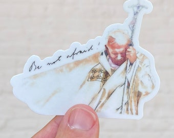 Catholic Sticker Modern Design Catholic Quote John Paul II Confirmation ...