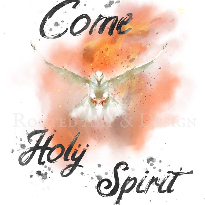 Come Holy Spirit Art Confirmation Print Catholic Prayer - Etsy