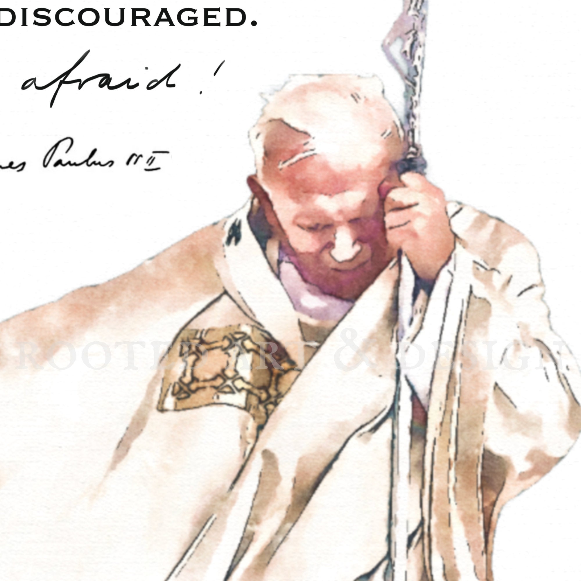 St John Paul II Art Saint Quote Be Not Afraid JP2 Print - Etsy