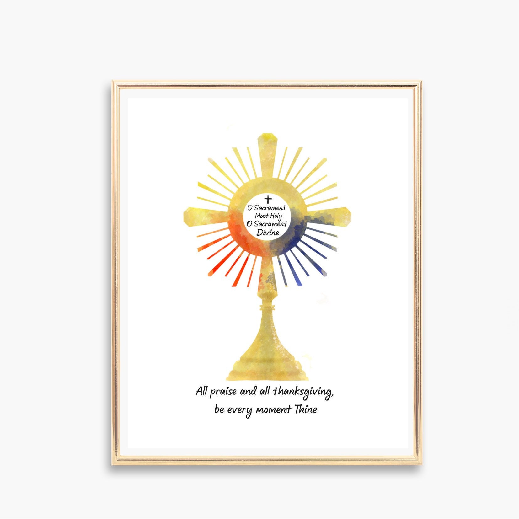 Monstrance Print Adoration Art First Communion Gift O - Etsy