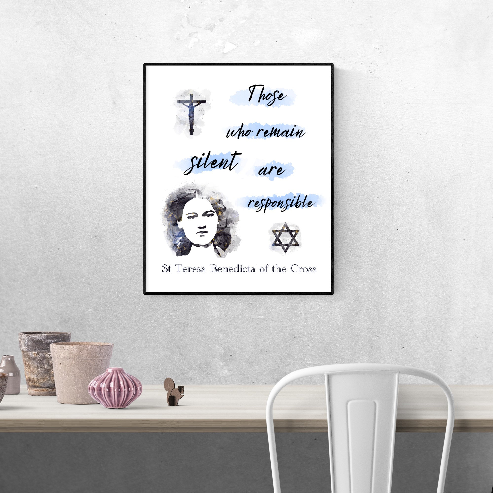 St Edith Stein Print Saint Teresa Benedicta of the Cross Quote Those ...