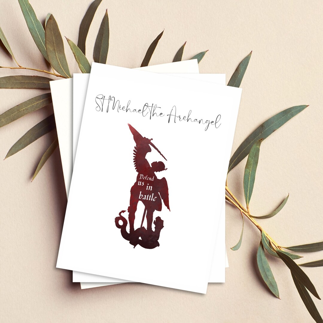 5 Pack St Michael Cards With Envelopes - Etsy