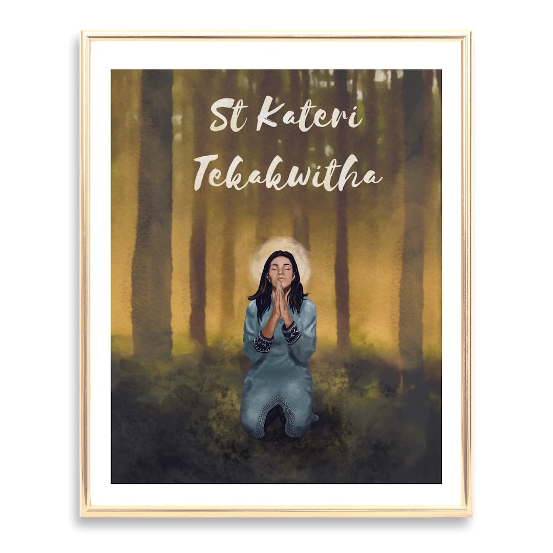 Saint Kateri Tekakwitha Fine Art Print | Native American Art | Catholic ...