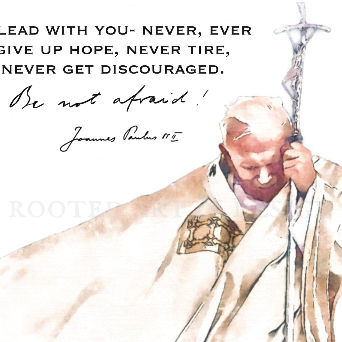 St John Paul II Art Saint Quote Be Not Afraid JP2 Print - Etsy