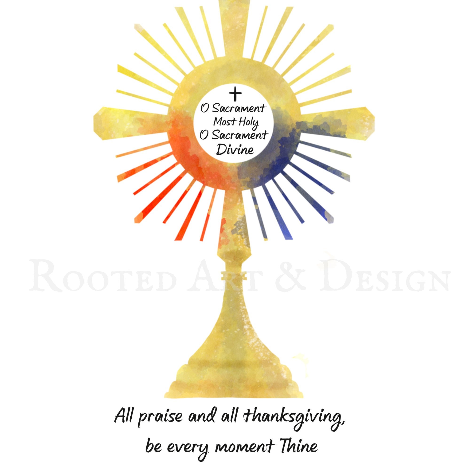 Monstrance Digital Download | Adoration Art | First Communion Gift | O ...