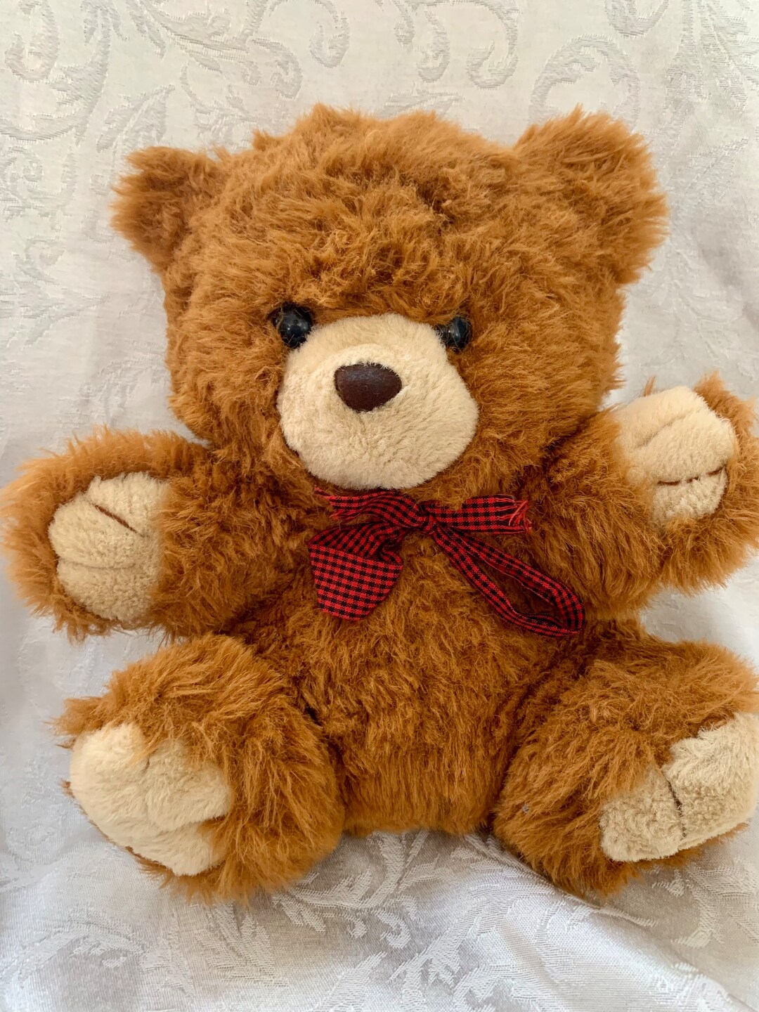 Vtg A & B Novelty Co Teddy Bear Plush 80s Brooklyn Doll Co Stuffed ...