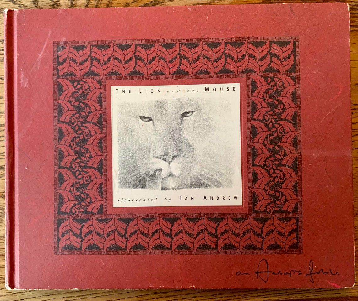 An Aesops Fable the Lion and the Mouse Vintage 90s the - Etsy