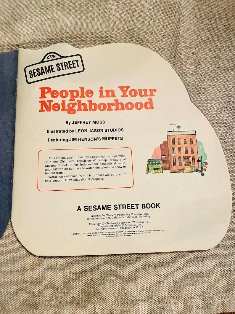 Vintage Sesame Street People in Your Neighborhood Book 70s - Etsy
