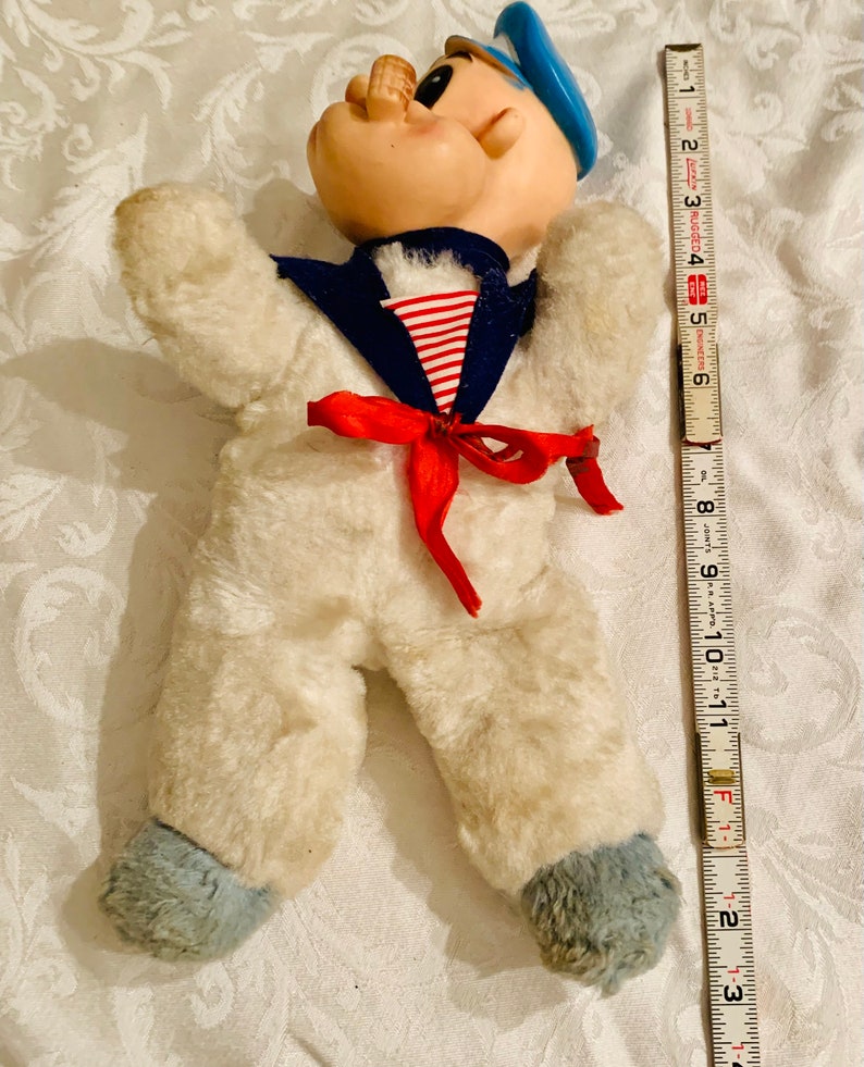Vintage GUND Popeye Plush Doll Rubber Head No Music Box or - Etsy