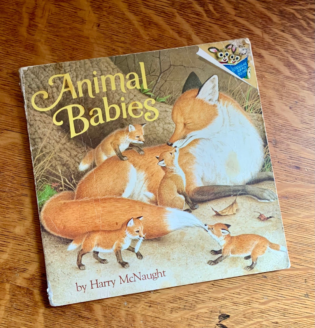 Vintage Animal Babies Harry Mcnaught 1977 Random House Pictureback ...