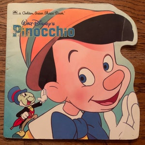 Vintage A Golden Super Shape Book Walt Disney’s Pinocchio 1988 PB - Etsy