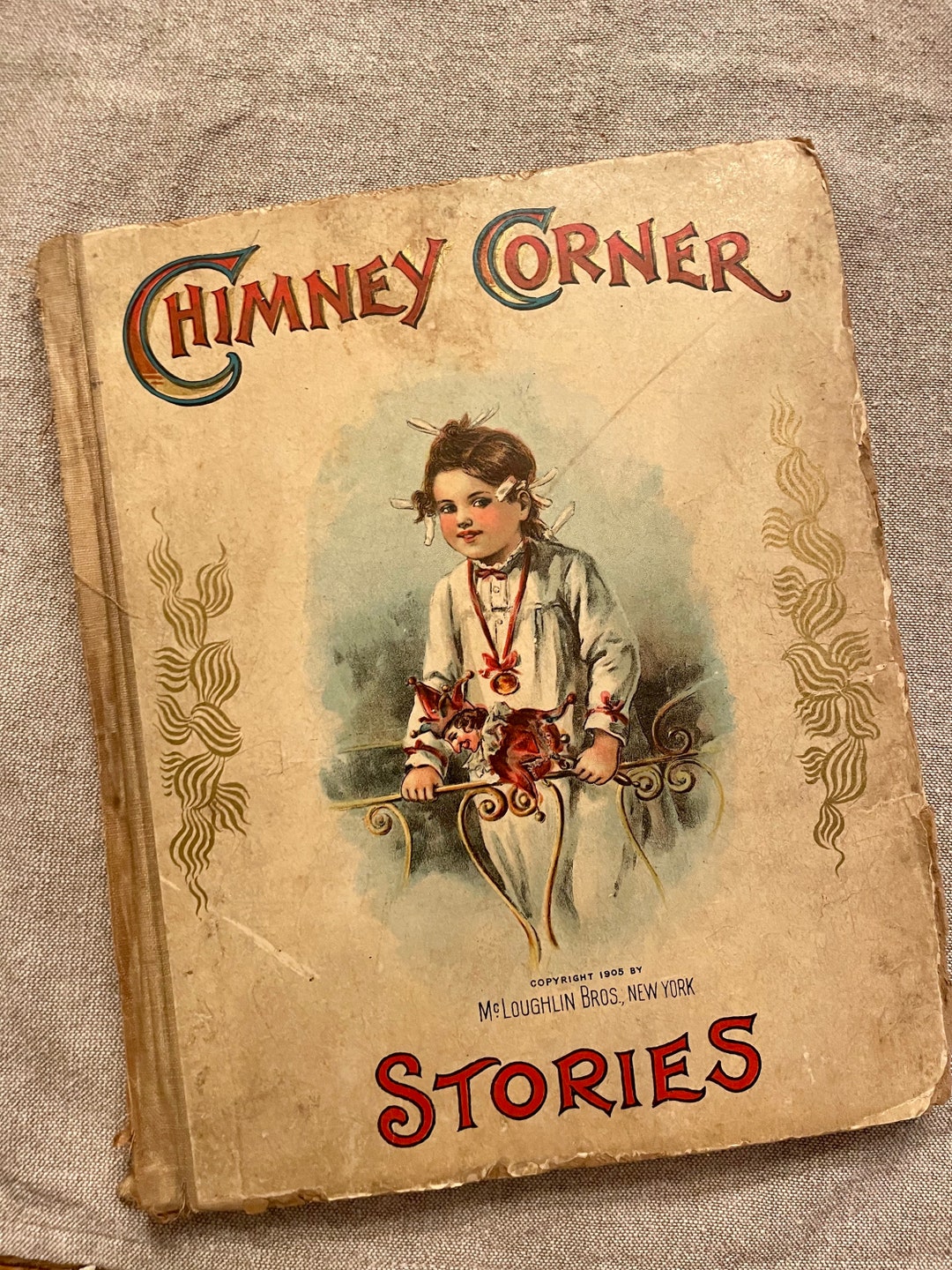 Antique Chimney Corner Stories Book HC Mcloughlin Bros 1905 - Etsy