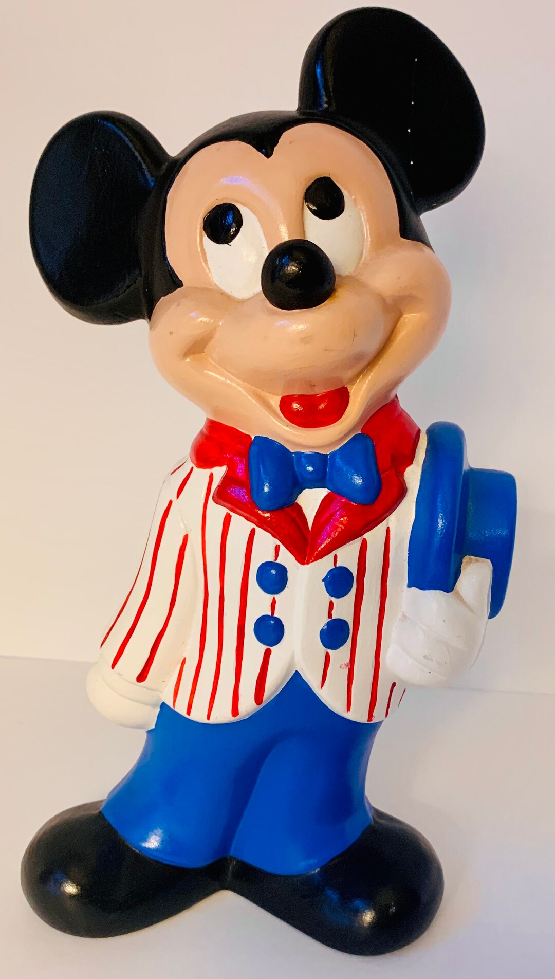 Vintage Mickey Mouse Ceramic Figurine 80s Barber Shop Patriotic - Etsy