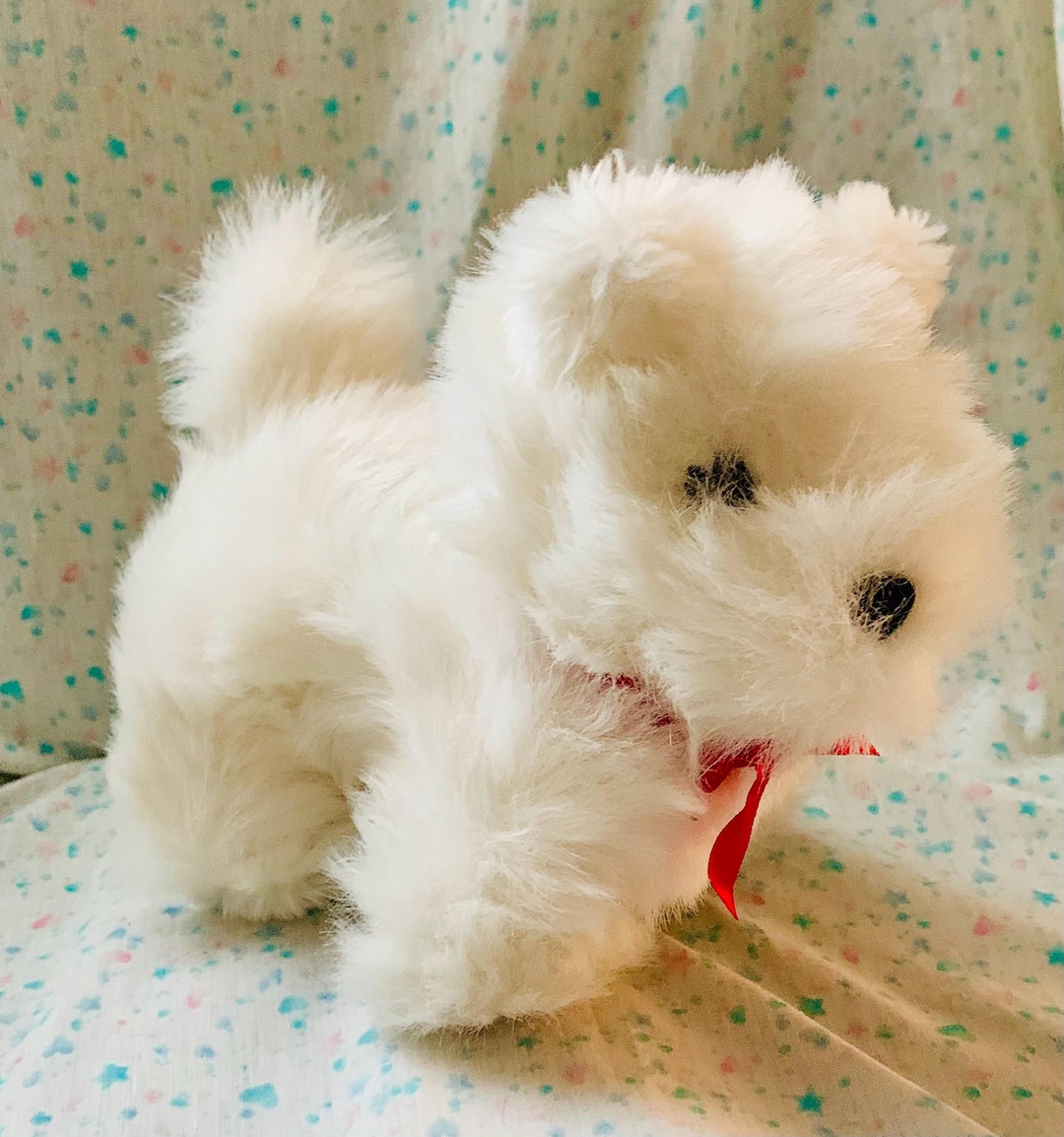 Vintage Jerry Pets Jerry Elsner White Shaggy Fur Terrier Dog Plush ...