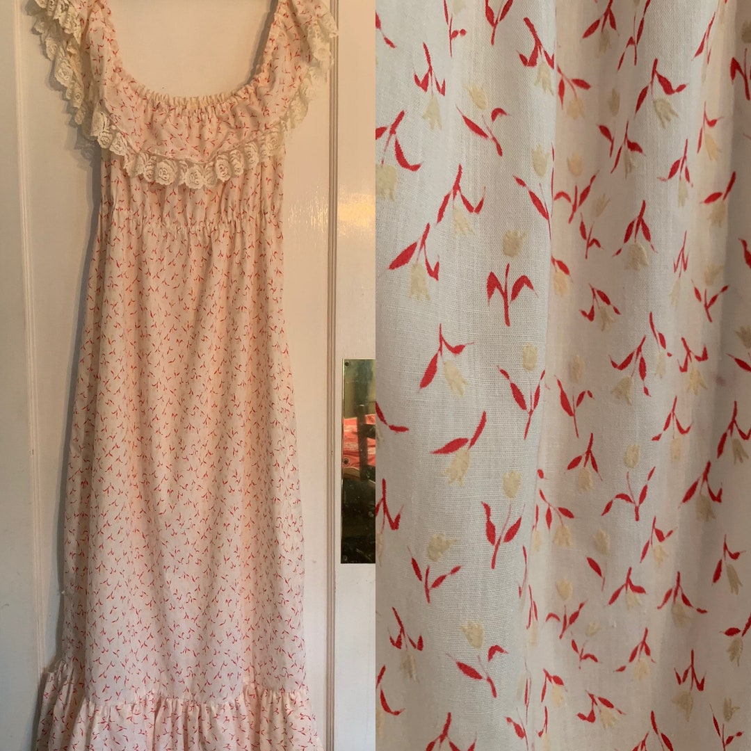 Vintage Handmade Sundress or Nightgown Prairie Cottagecore - Etsy