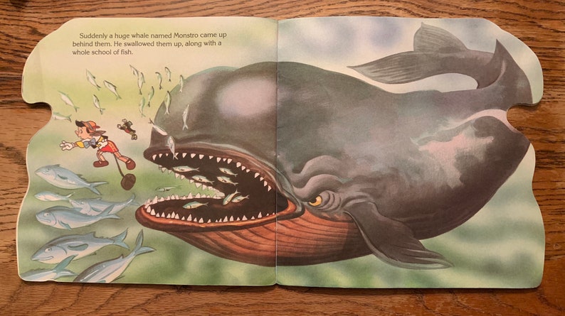 Vintage A Golden Super Shape Book Walt Disneys Pinocchio 1988 - Etsy