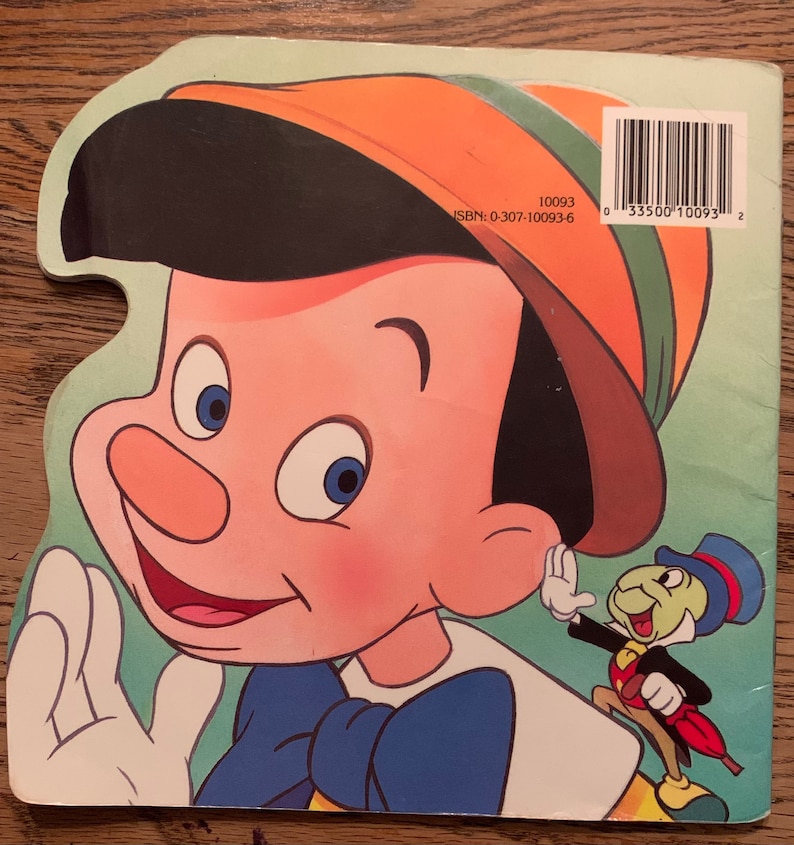 Vintage A Golden Super Shape Book Walt Disneys Pinocchio 1988 - Etsy