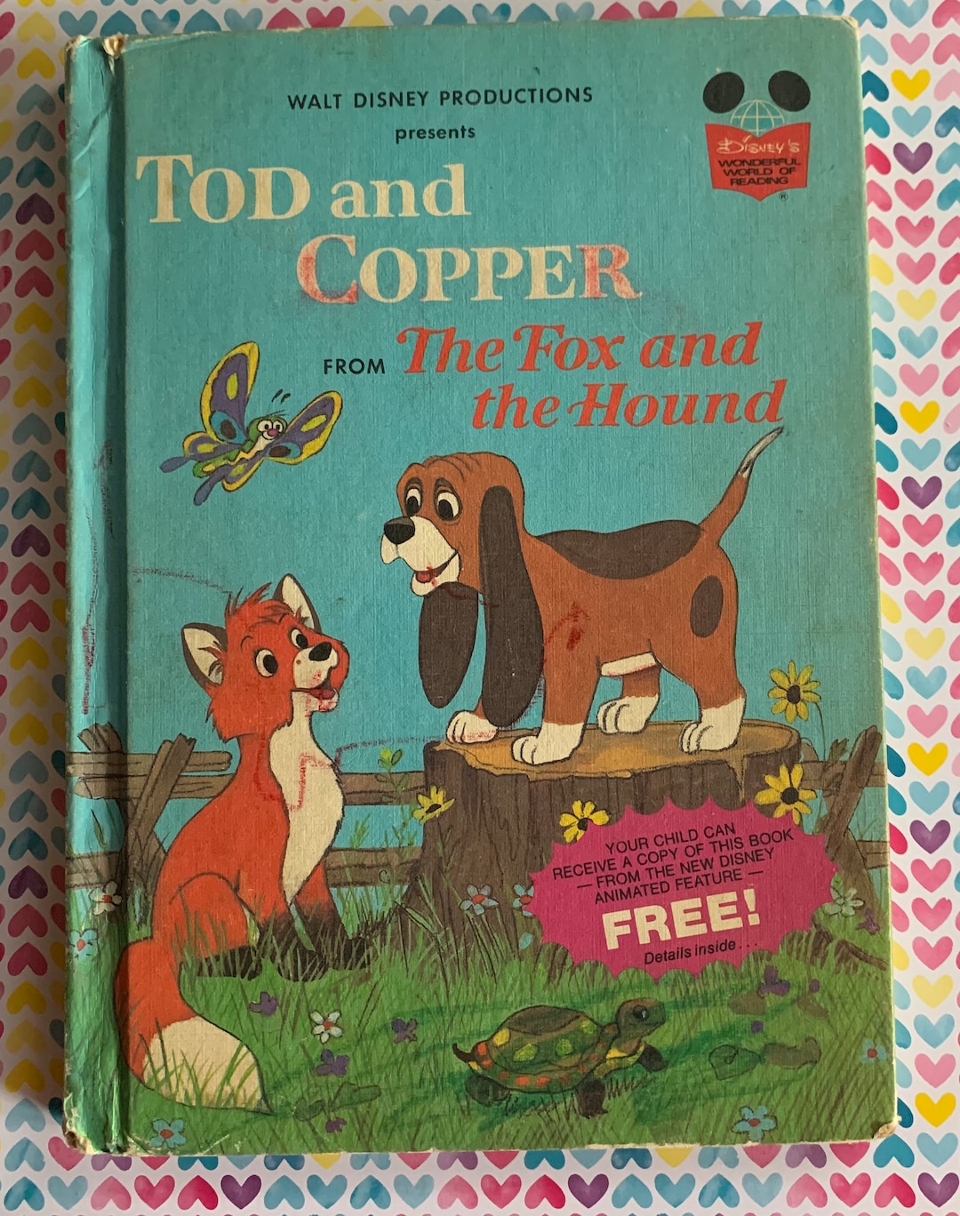 Walt Disney Tod and Copper 1981 Fox and Hound Book Wonderful World of ...