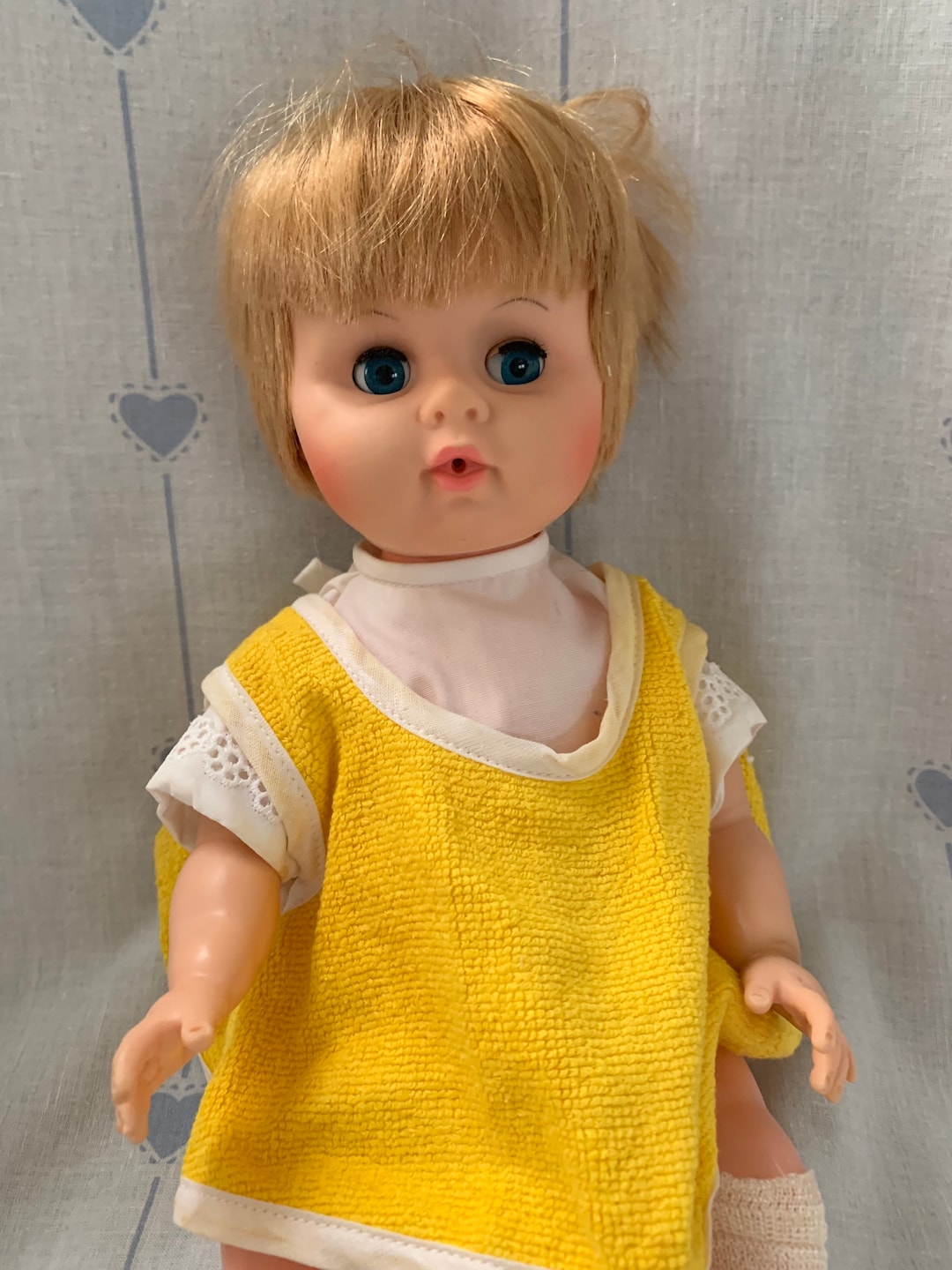 Vintage Uneeda Drink and Wet ? Doll 1961 14”’soft Vinyl Head and Arms ...