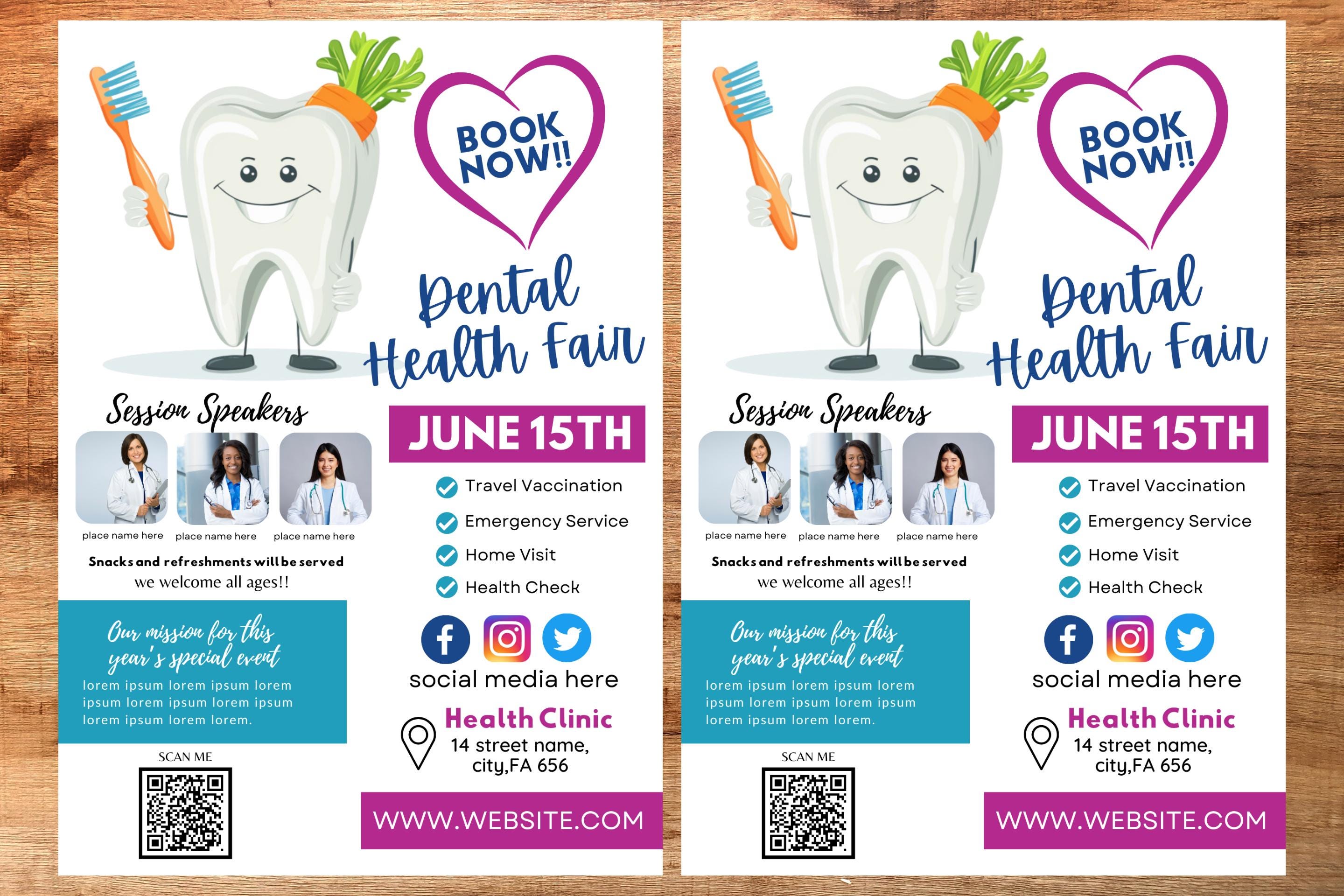 Dental Fair FLYER CANVA| A4 Flyer Template |health Poster| Editable|diy ...