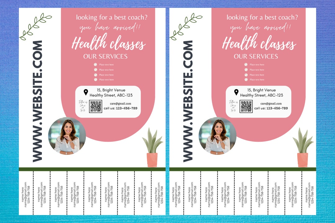 Health Boho FLYER CANVA| A4 Flyer Template |health Poster| Editable ...