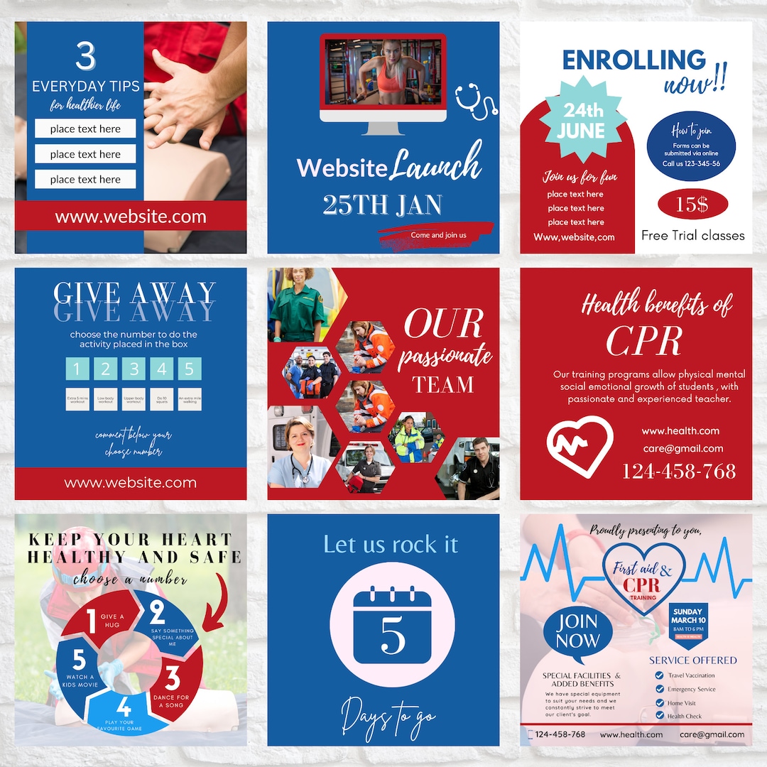 Cpr Health FLYER Canva| Social Media Flyer| CPR Instagram Post |web ...