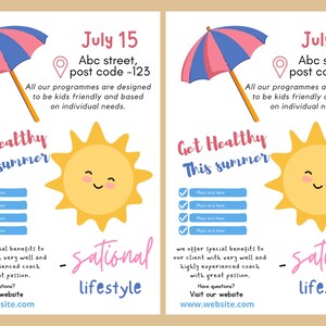 Summer Health FLYER CANVA| A4 Flyer Template |health Poster| Editable ...
