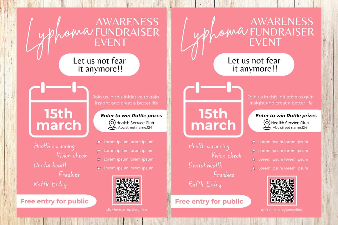 Lymphoma Health FLYER CANVA A4 Flyer Template health Poster Editable ...