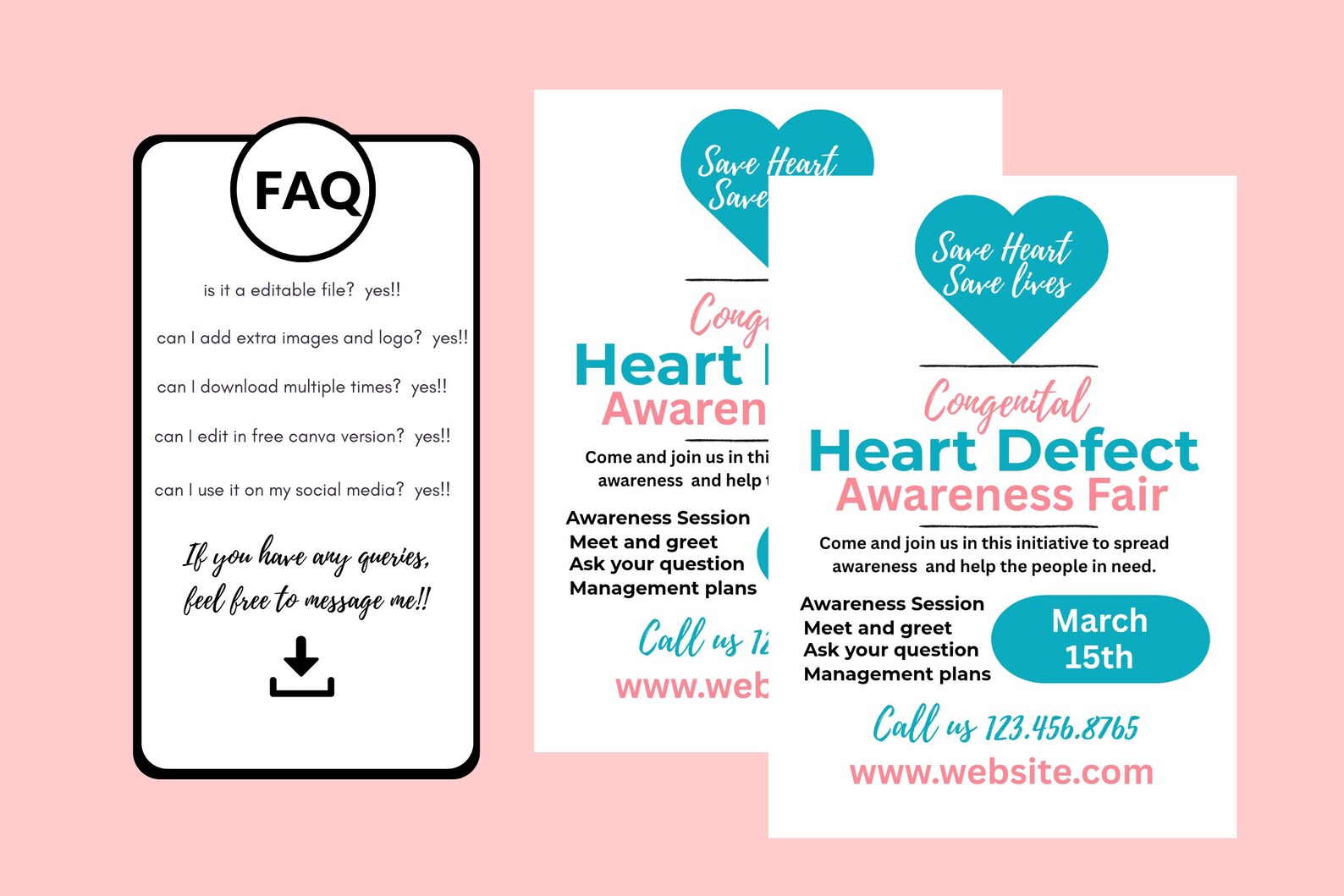 Chd Health FLYER CANVA| A4 Flyer Template |health Poster| Editable ...