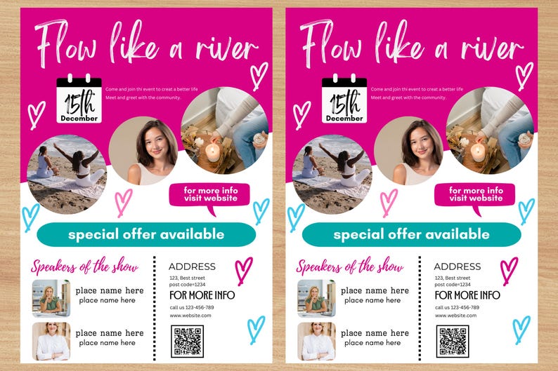 Health Event FLYER CANVA| A4 Flyer Template |health Poster| Sun Retreat ...