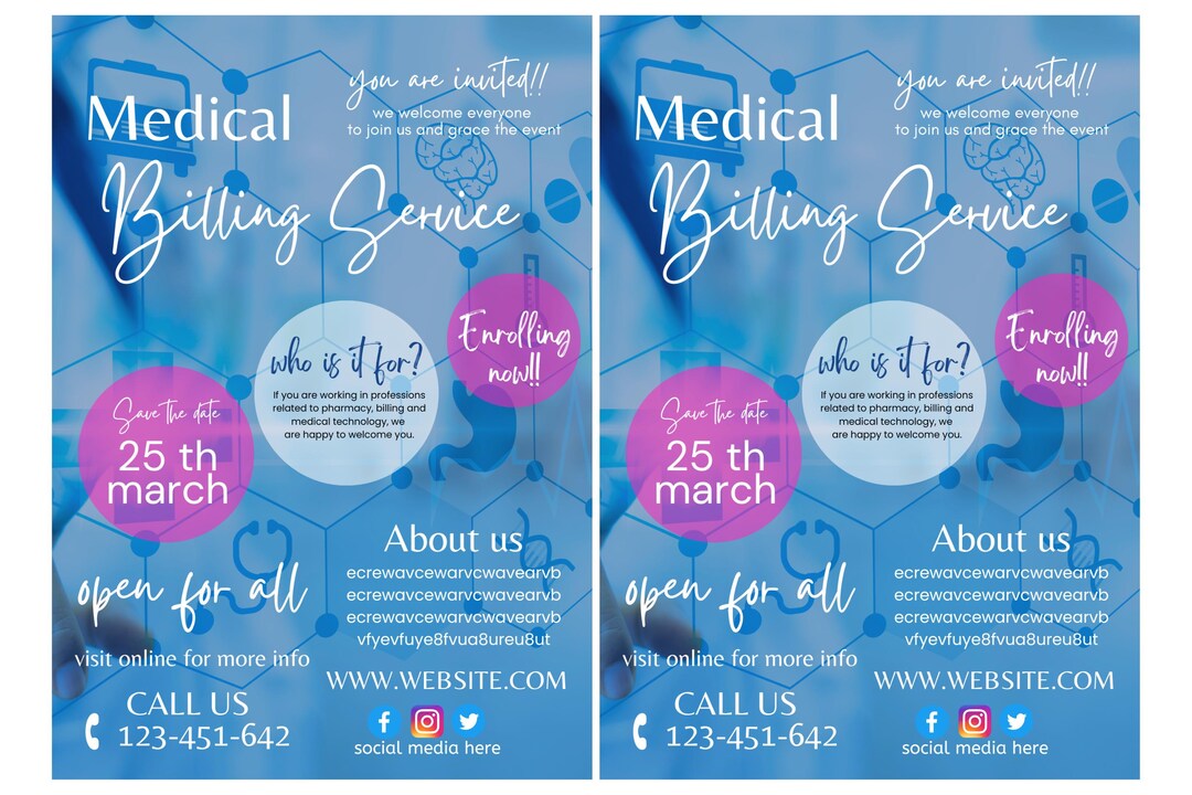 Billing Health FLYER CANVA| A4 Flyer Template |health Poster|editable ...