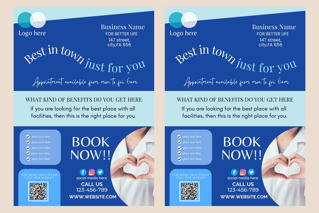 Nurse FLYER CANVA A4 Flyer Template health Postereditable Flyerdiy ...