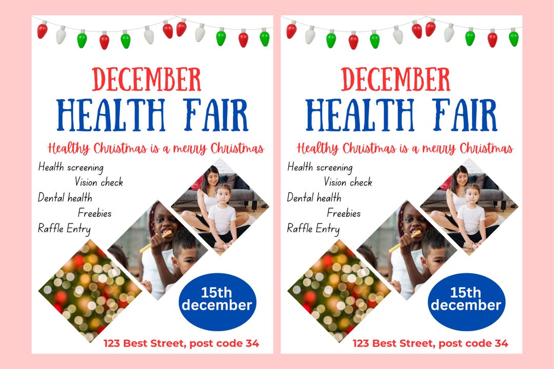 Health Fair FLYER CANVA| A4 Flyer Template |health Poster| Editable|diy ...