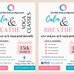 Yoga Fair FLYER CANVA| A4 Flyer Template |health Poster| Editable Flyer ...