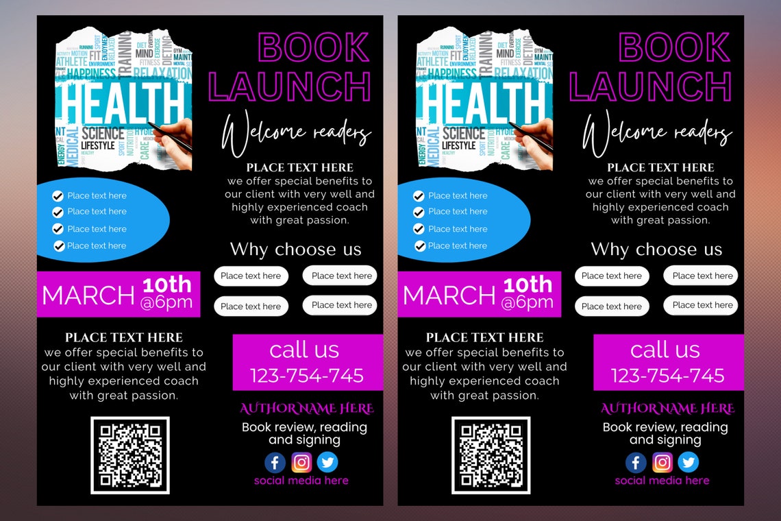 Health Launch FLYER CANVA| A4 Flyer Template |health Poster|editable ...