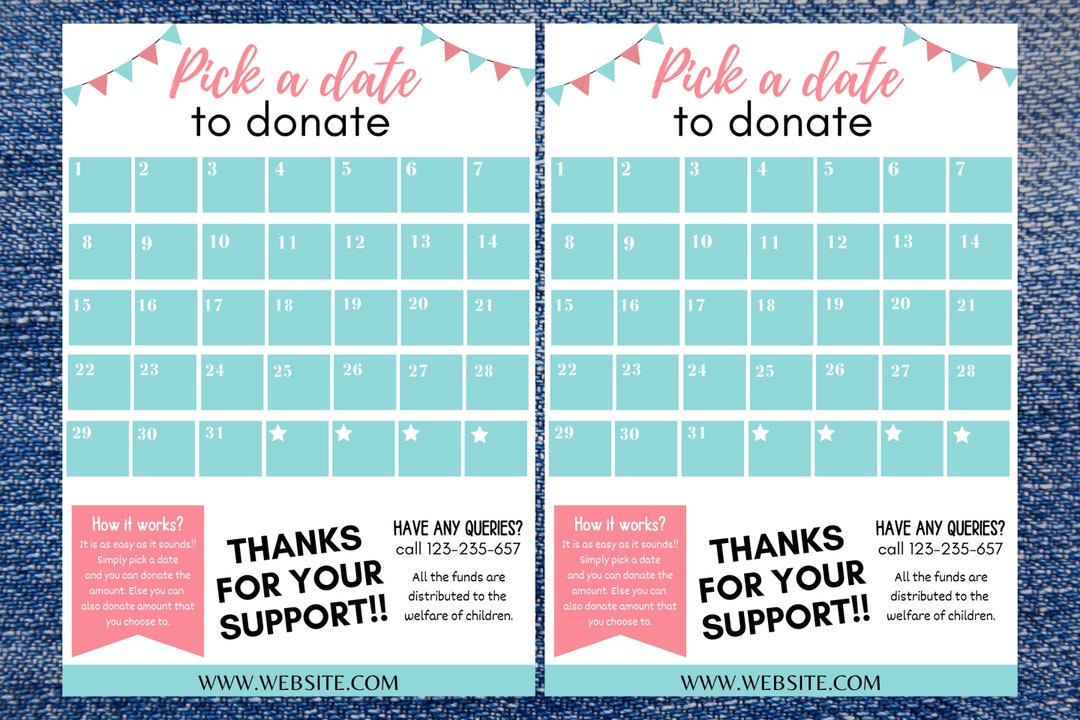 Editable Pick Date Flyer Canva|pick a Date to Donate FLYER CANVA ...