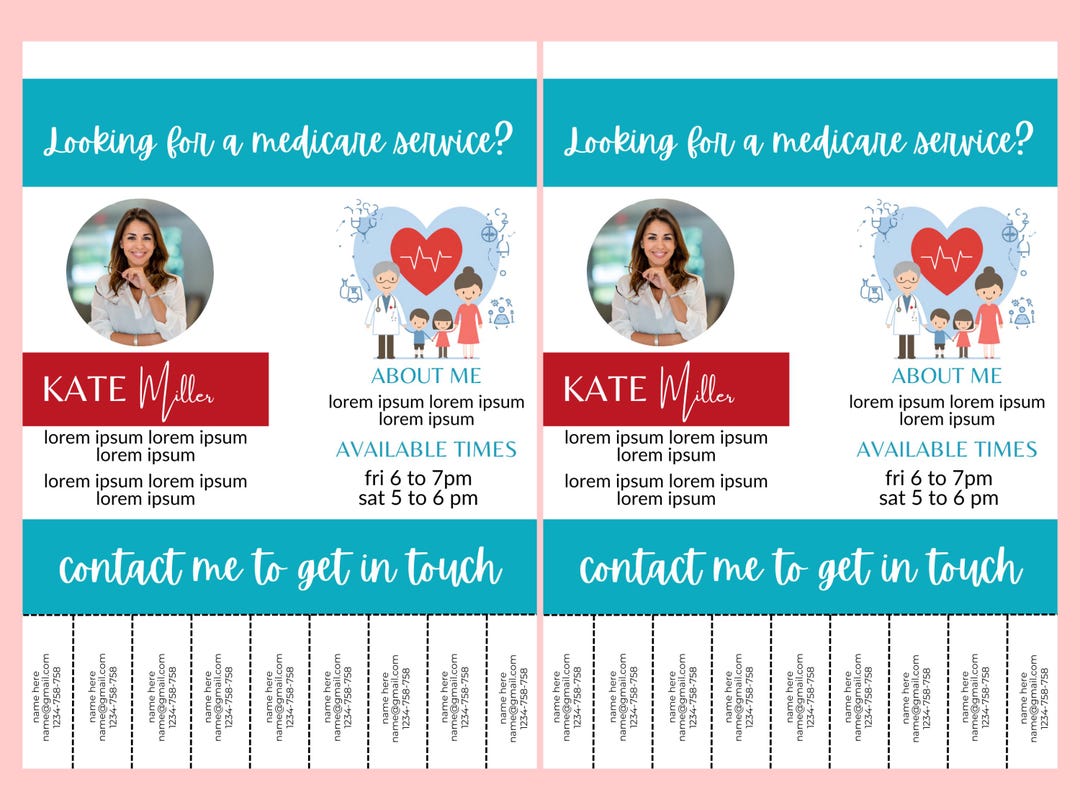 Medicare FLYER CANVA| A4 Flyer Template |health Poster|editable |diy ...