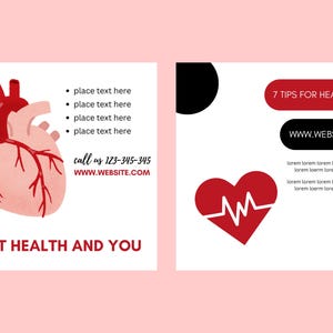 Heart Health FLYER Canva| Social Media Flyer| Heart Health Instagram ...
