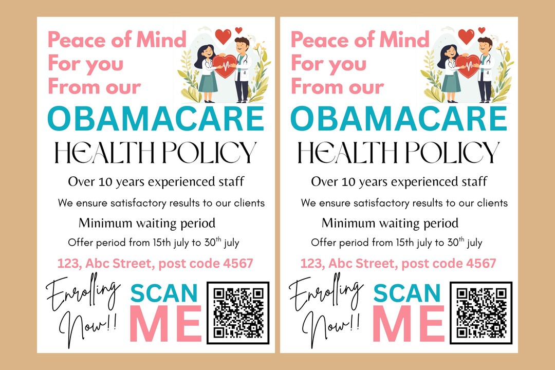 Obamacare Health FLYER CANVA| A4 Flyer Template |health Poster|editable ...