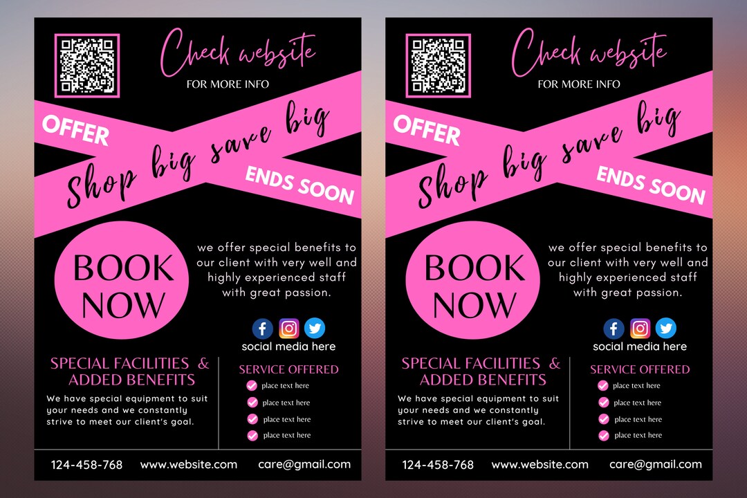 Shop Sale FLYER CANVAA4 Flyer Template health - Etsy