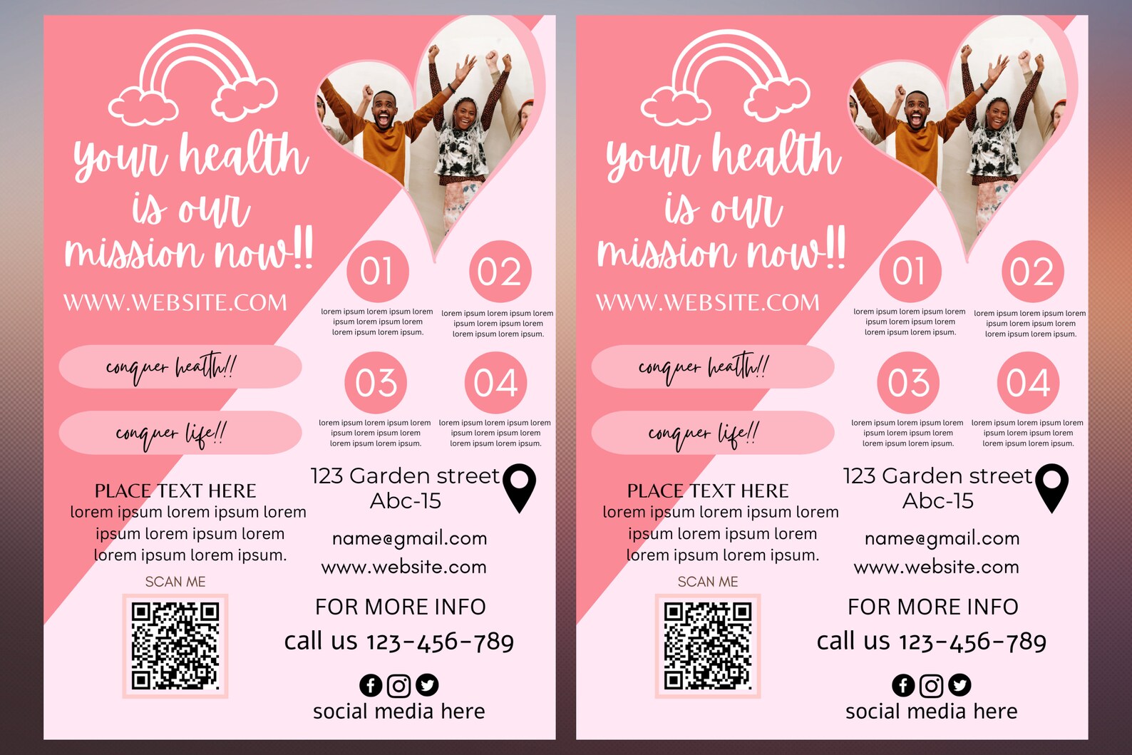 Health Flyer CANVA A4 Flyer Template health Fair Flyer - Etsy