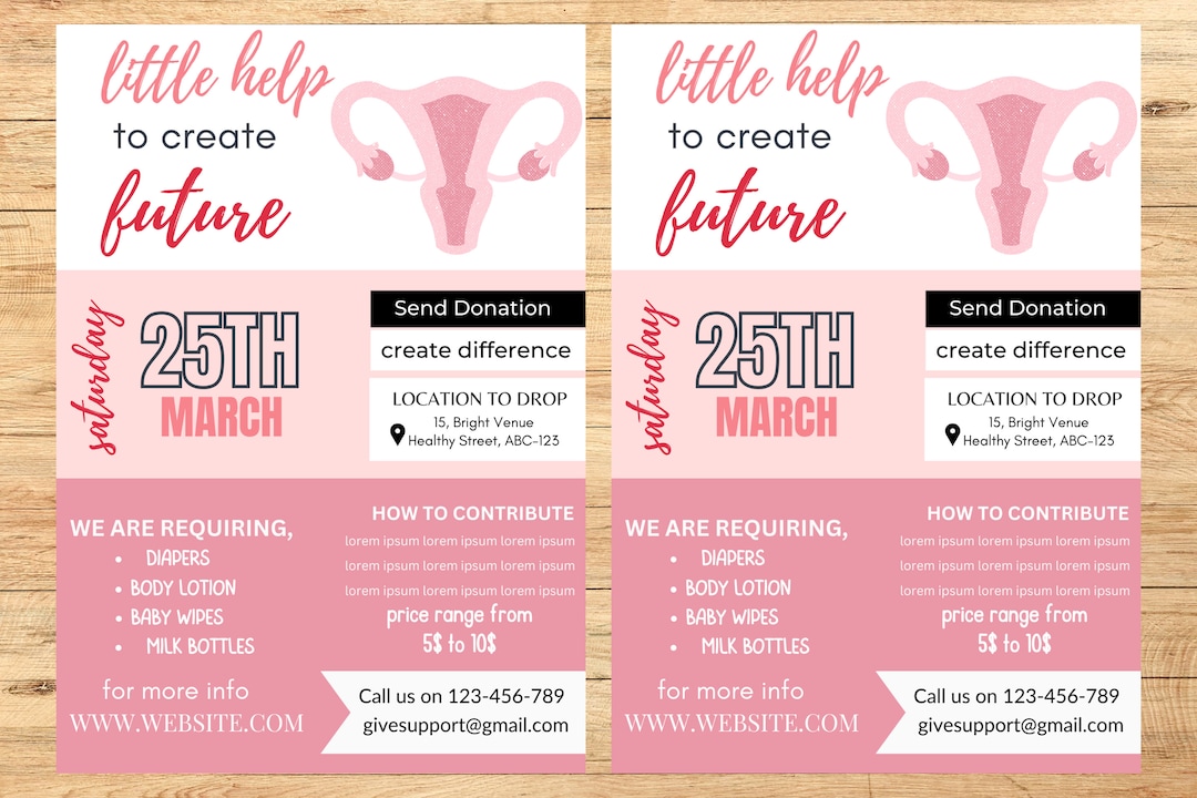 Editable Fundraiser FLYER CANVA| Blood Donation |health Poster|editable ...