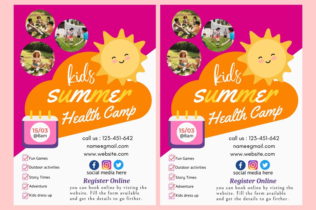 Editable Health FLYER CANVA A4 Flyer Template health Poster Kids Health ...